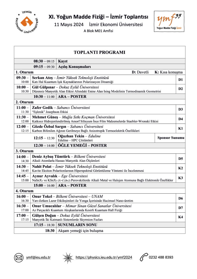Program – YMF-İzmir
